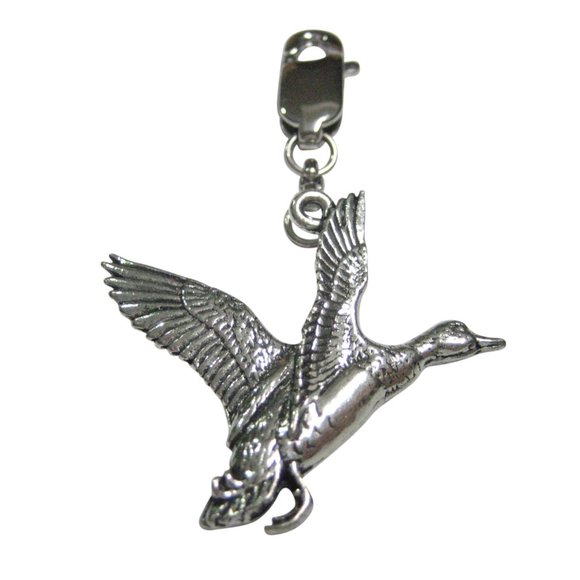 Kiola Designs | Accessories | Flying Mallard Duck Bird Pendant Zipper ...